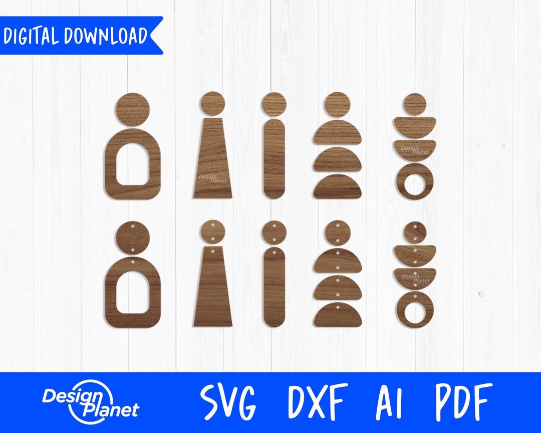 Earrings Files SVG, Earring Templates, Earrings Cut File - Etsy
