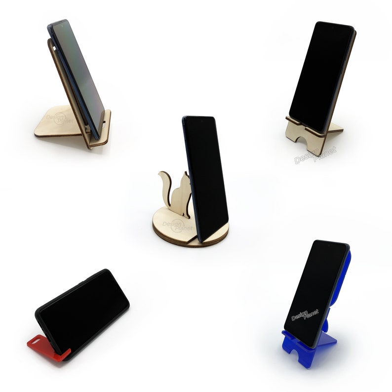 Laser Cut Phone Stand SVG Bundle: Glowforge Vector Files (digital ...