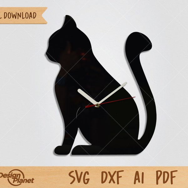 Cat Wall Clock - Etsy