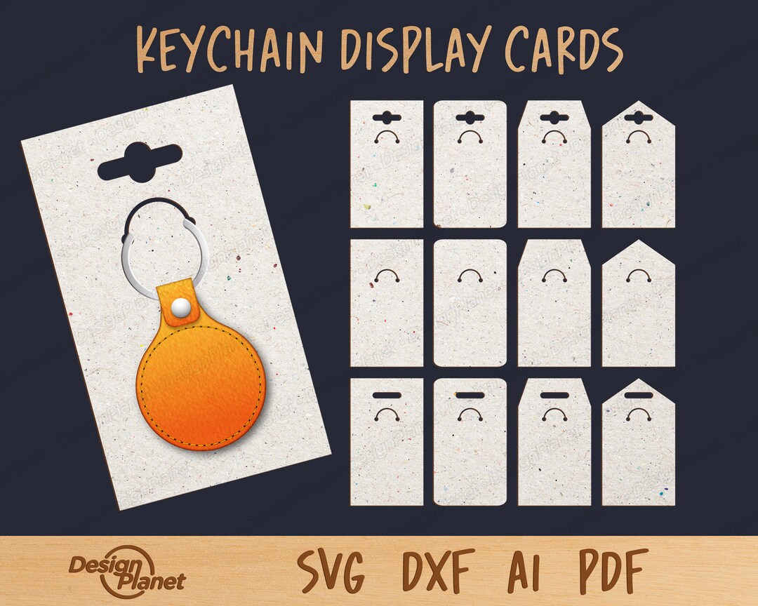 Keychain Display Card SVG, Laser Cut Display Card, Keychain Holder SVG ...
