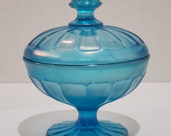 Blue Glass Candy Dish | Etsy