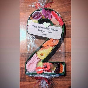 Number Fillable With Assorted Candy Sweets or Chocolates - Etsy UK