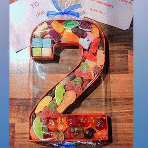 Number Fillable With Assorted Candy Sweets or Chocolates Custom ...