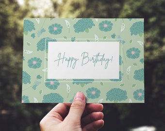 Printable get Well Soon Card Floral | Etsy