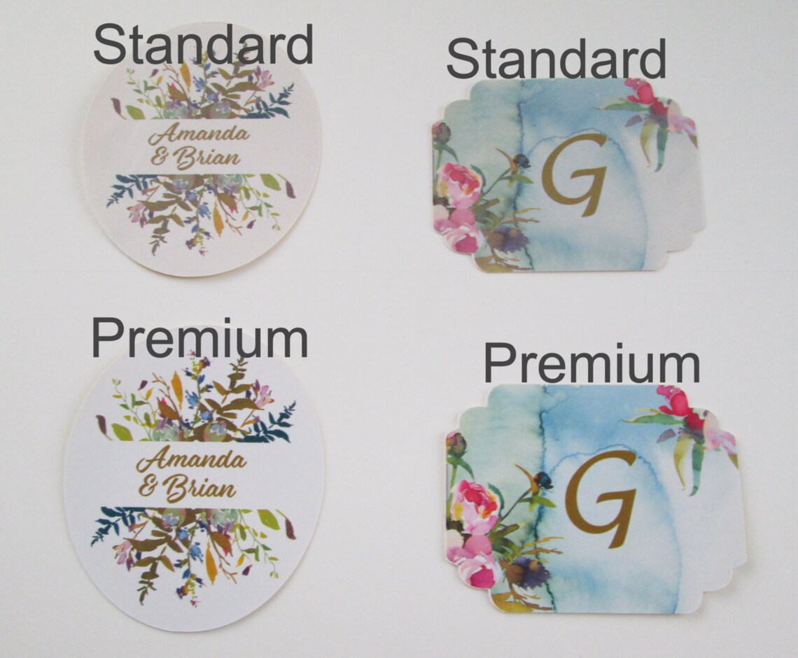 Custom Blue Opalescent Monogram Wedding Stickers / Shower | Etsy