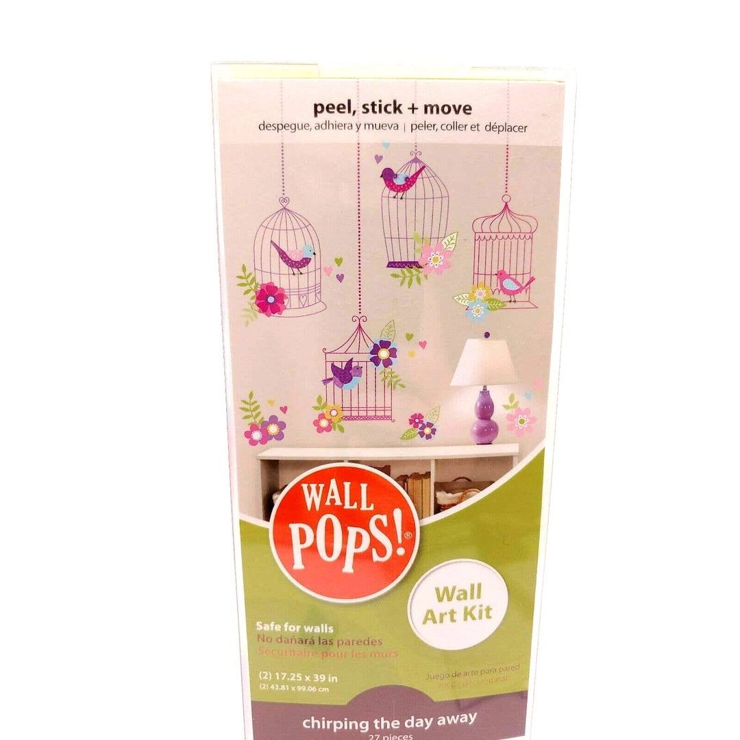 Wall Pops Art Kit Chirping the Day Away Kids Bedroom Decor. NEW Size in ...