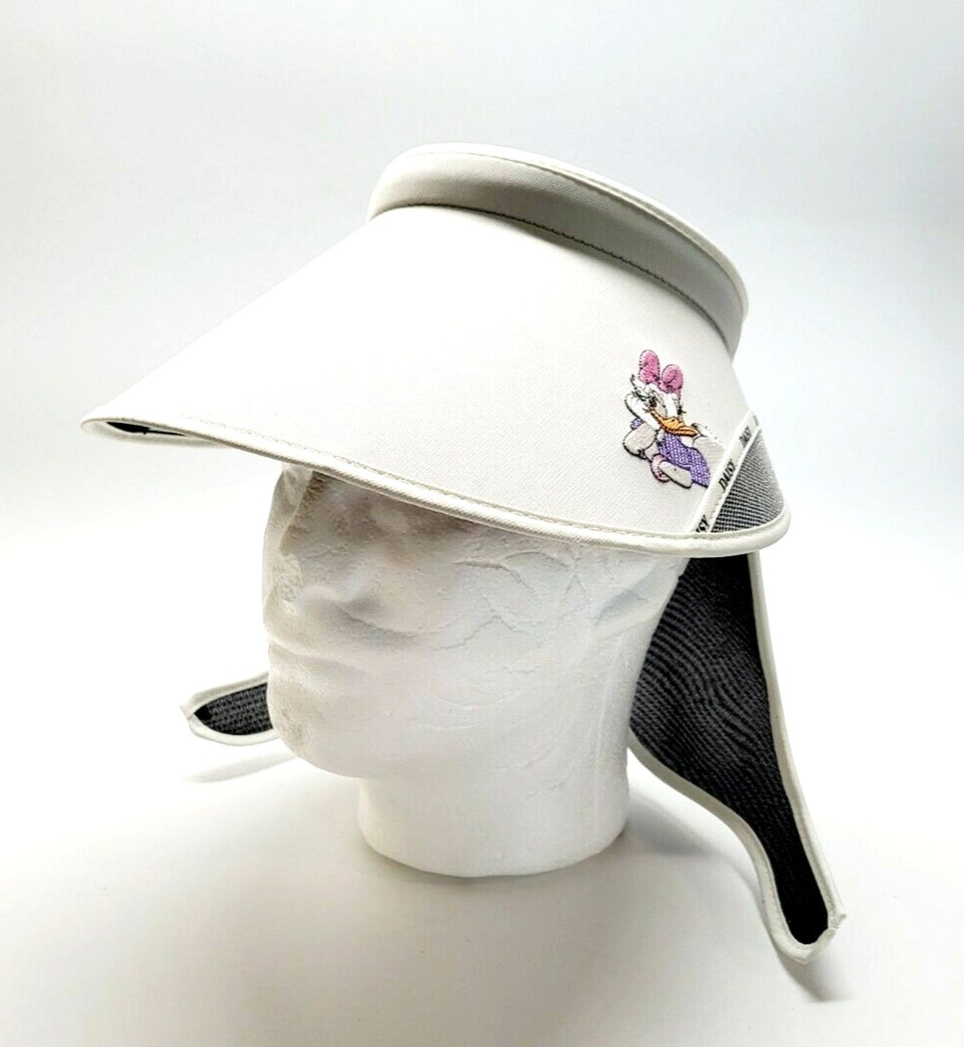 Vintage BIG Disney Daisy Duck Sun VISOR Brown & White Texace Women's ...