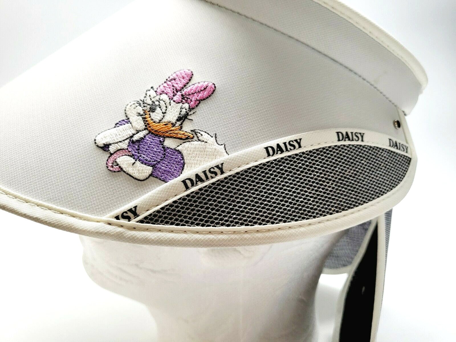 Vintage BIG Disney Daisy Duck Sun VISOR Brown & White Texace - Etsy