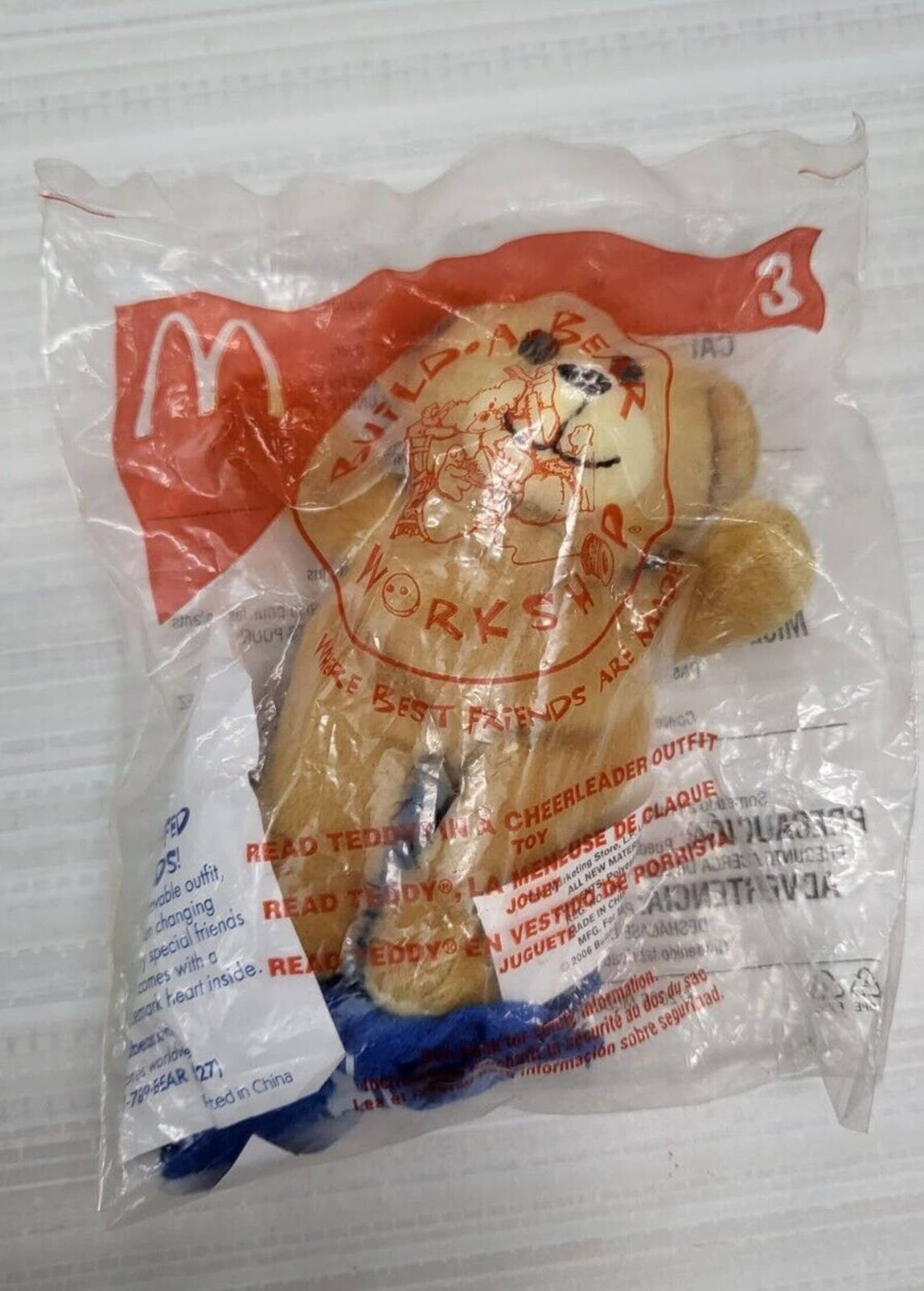 Mcdonalds 2006 BUILD A BEAR Happy Meal Toy Cheerleader Oufit Teddy #3 ...