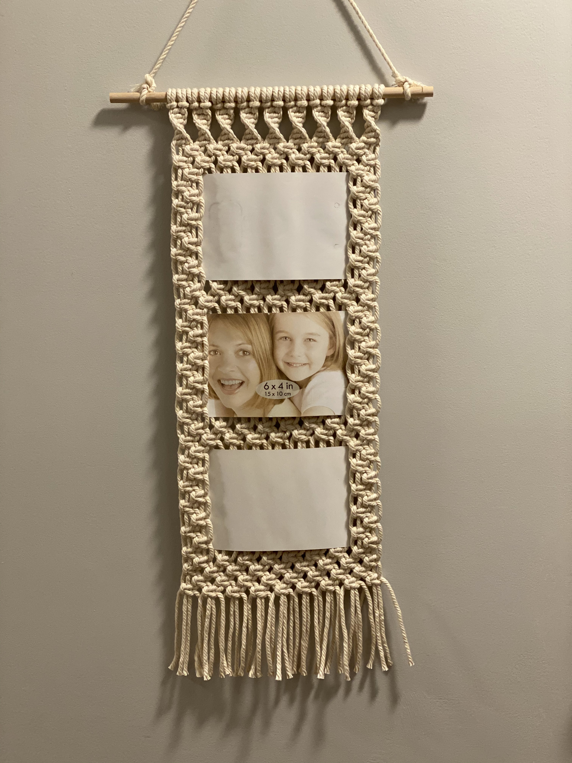 Macrame Picture Frame / 3 Picture Frame / Macrame Wall Decor | Etsy India