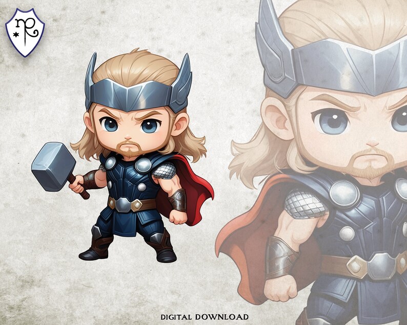 Chibi Stickers - Wolverine Thor Venom - SVG PNG JPG - Printable Digital ...