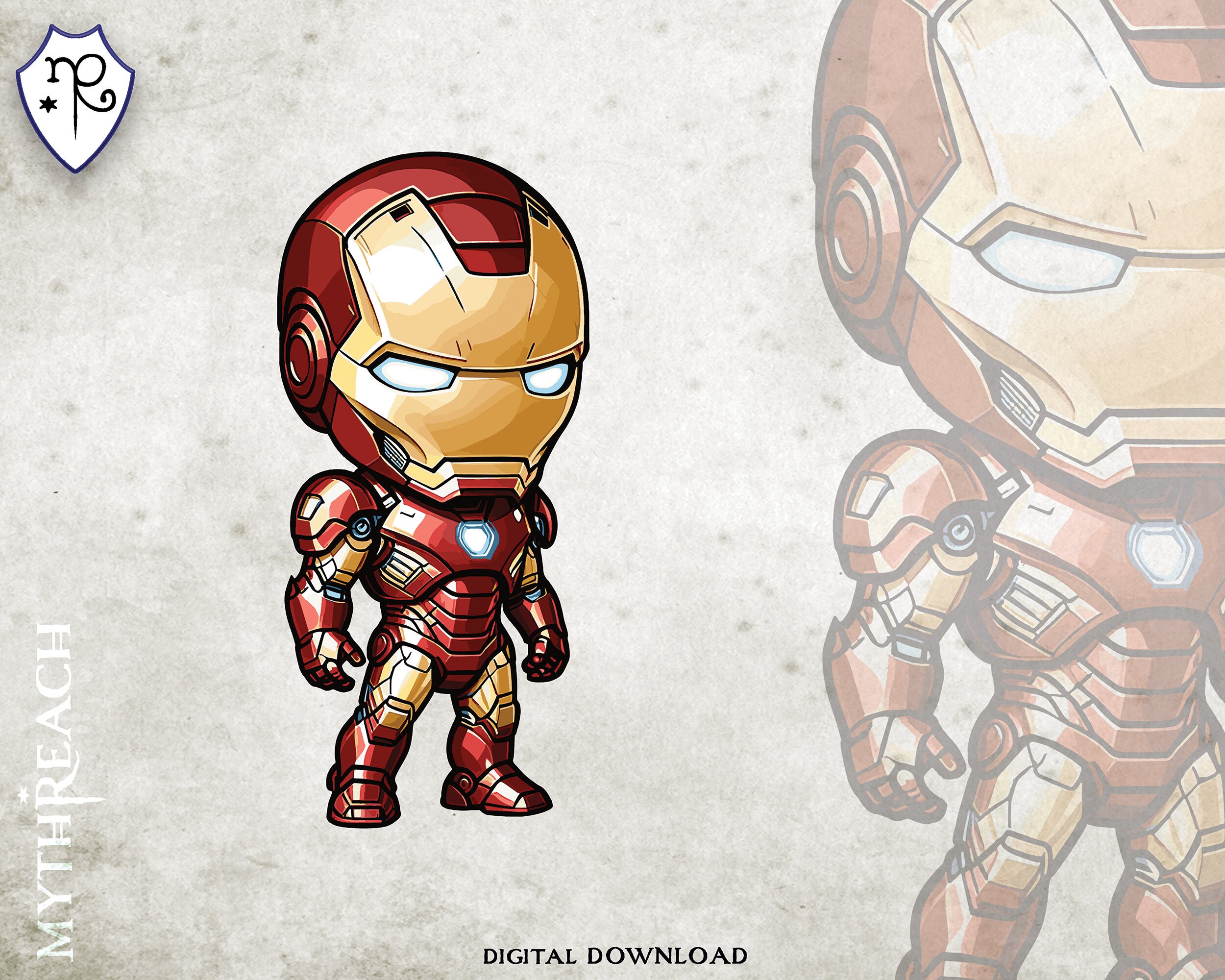 Chibi Stickers - Iron Man Captain America - SVG PNG JPG - Printable ...