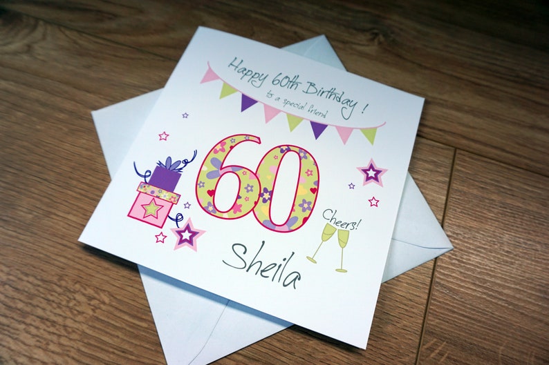 Personalised FRIEND 60TH Birthday Card Any Age/any Name - Etsy UK