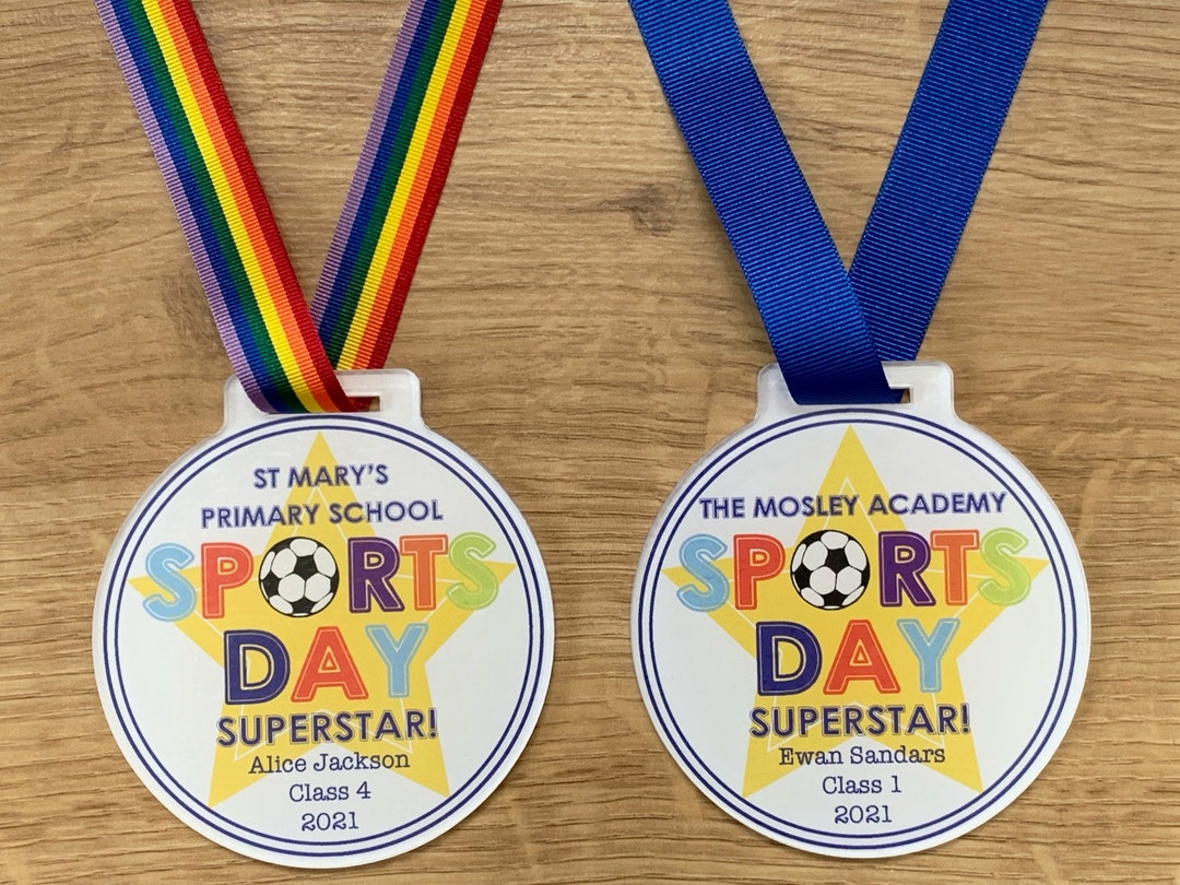 Personalised Sports Day Medal, Sports Day Award, Star Award - Etsy