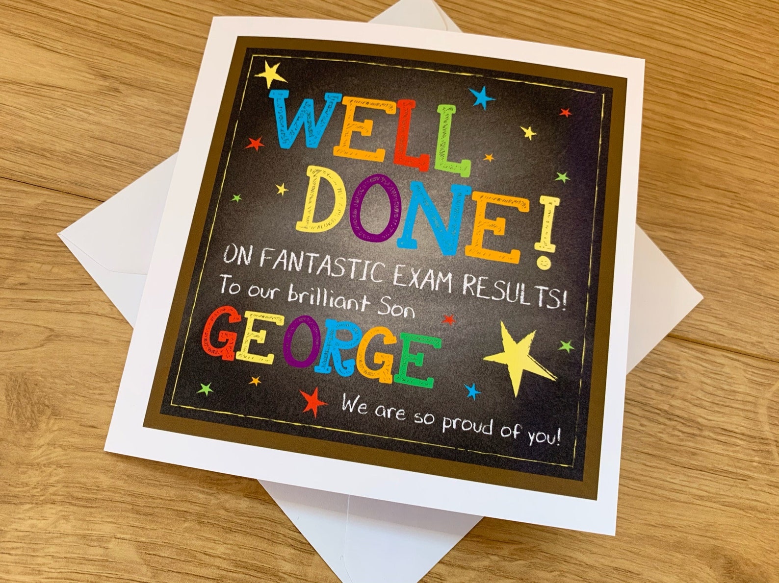 Personalised Well Done on Passing Exams Rainbow Blackboard - Etsy