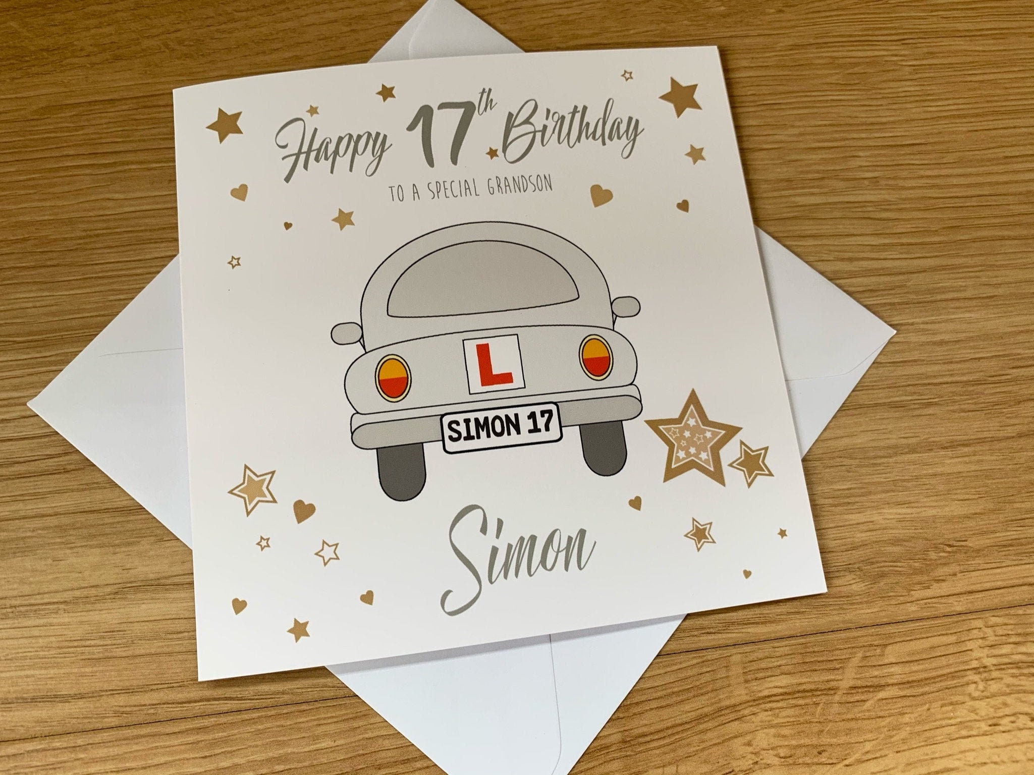 17th Birthday Card learner driver personalised driving | Etsy