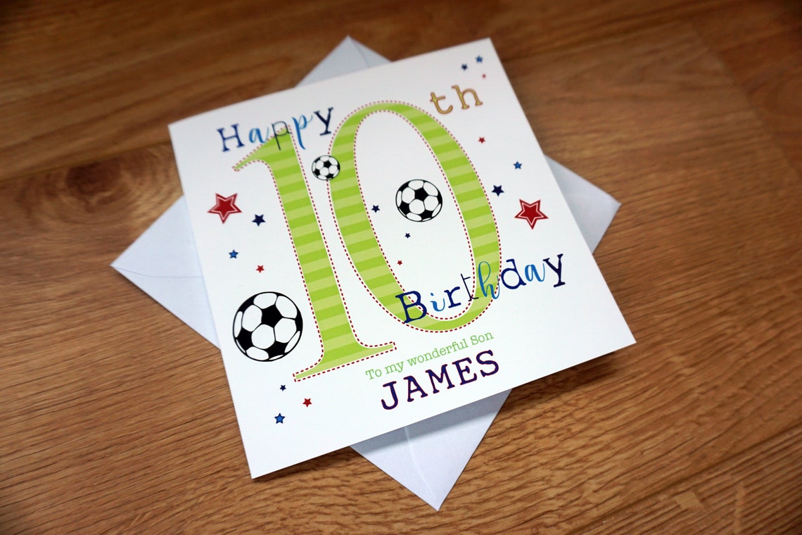 Personalised Football Birthday Card Son Brother Grandson Any | Etsy UK