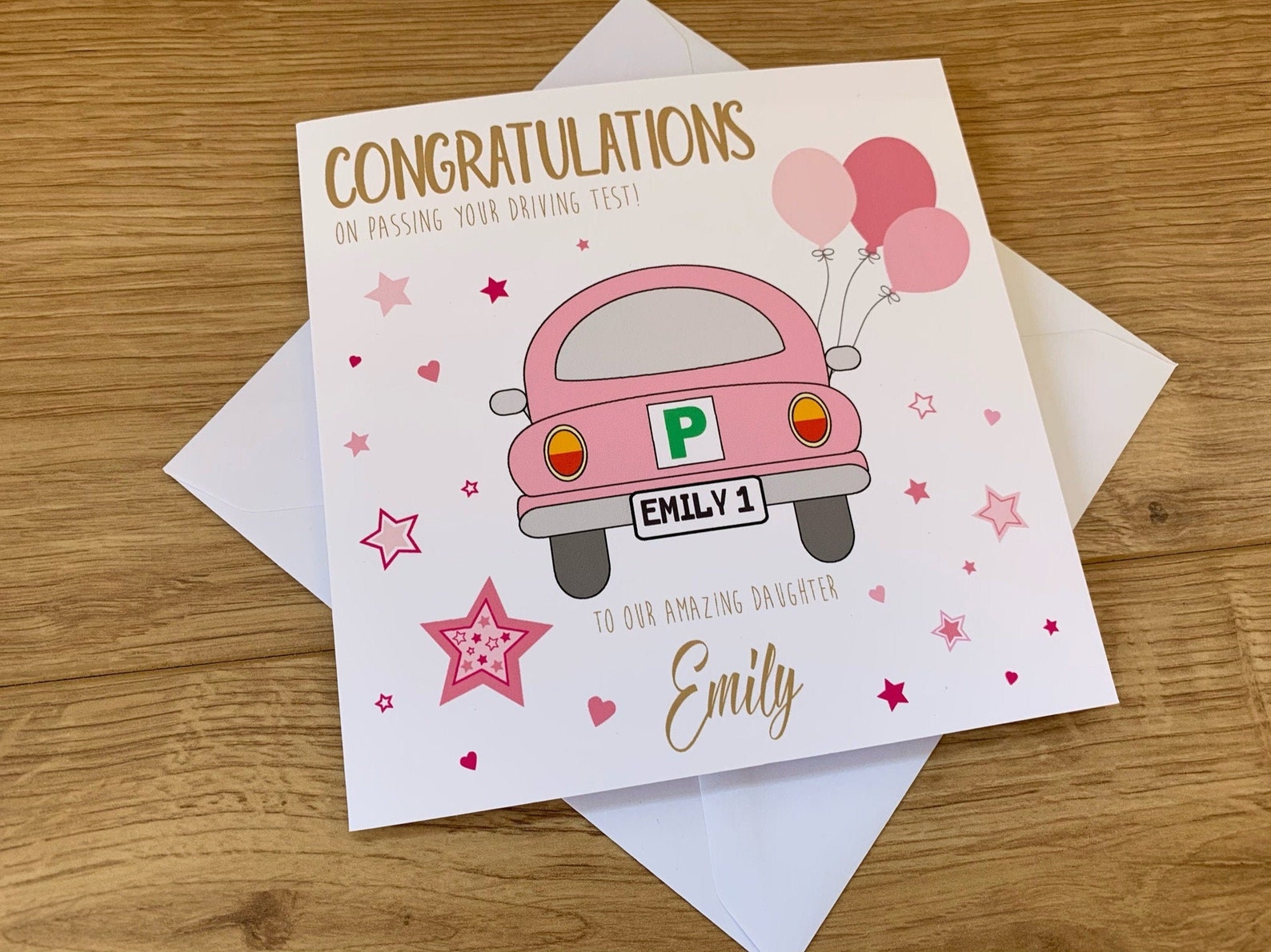 Personalised Driving Test Congratulations Card Daughter Granddaughter ...