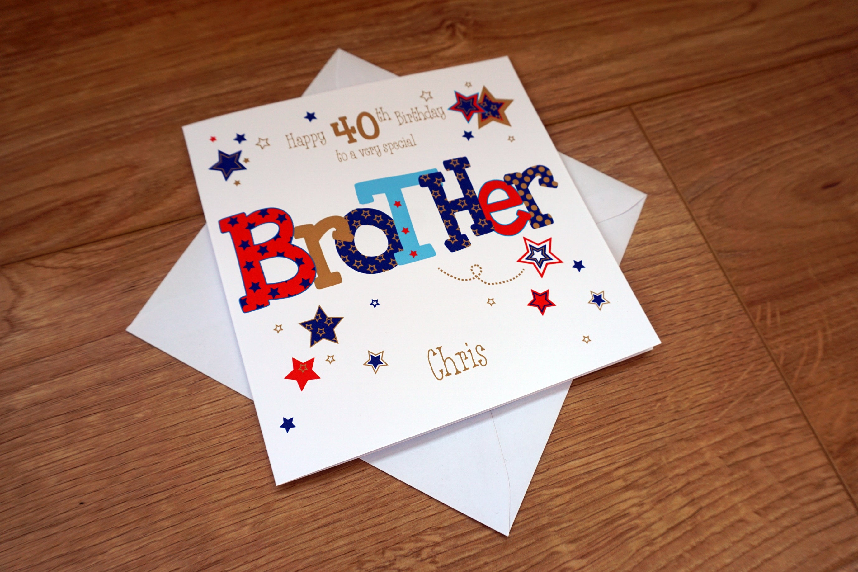 Personalised BROTHER 40TH Birthday Card - Any Age/any Name - Etsy UK