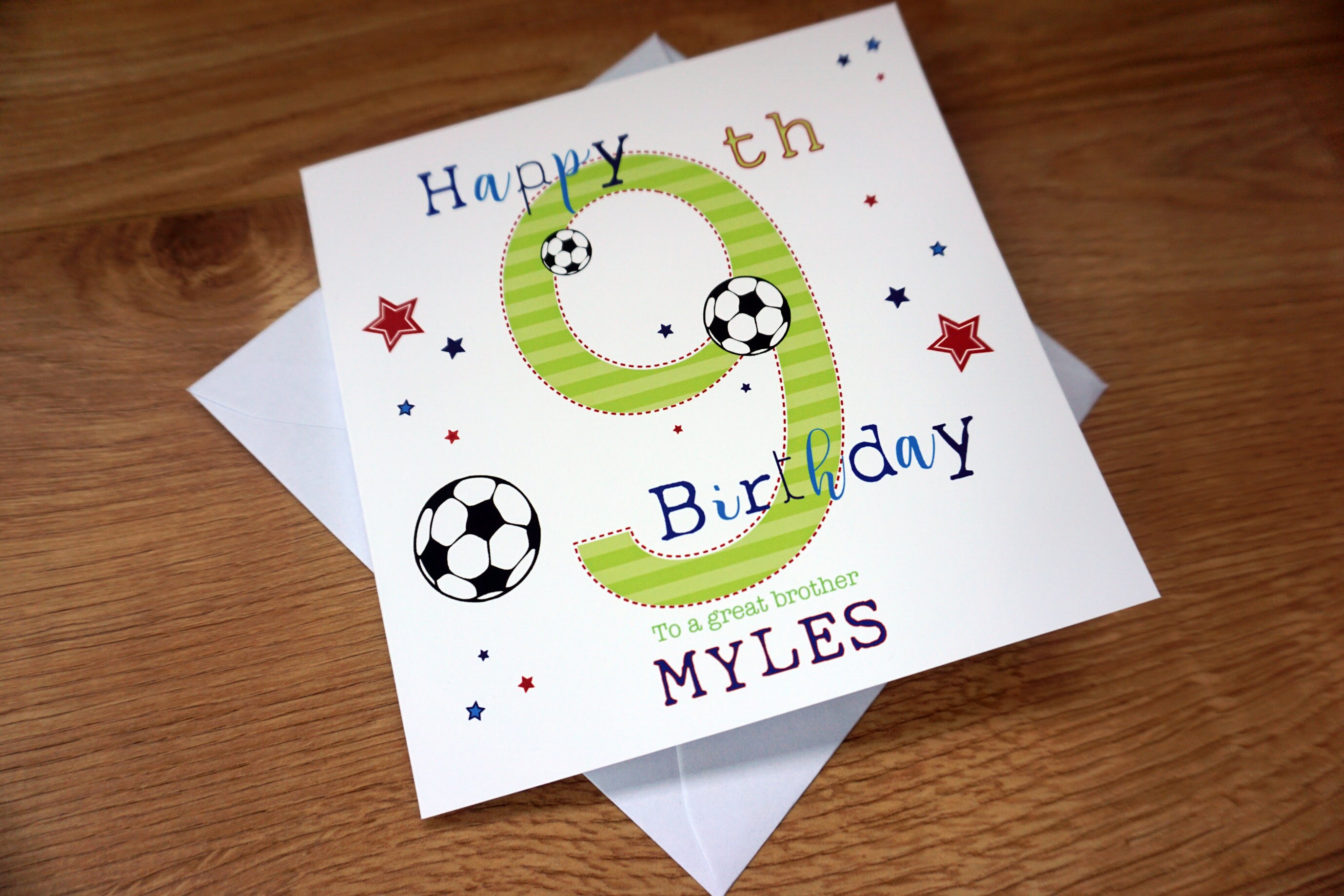 Personalised Football Birthday Card Son Brother Grandson Any | Etsy UK
