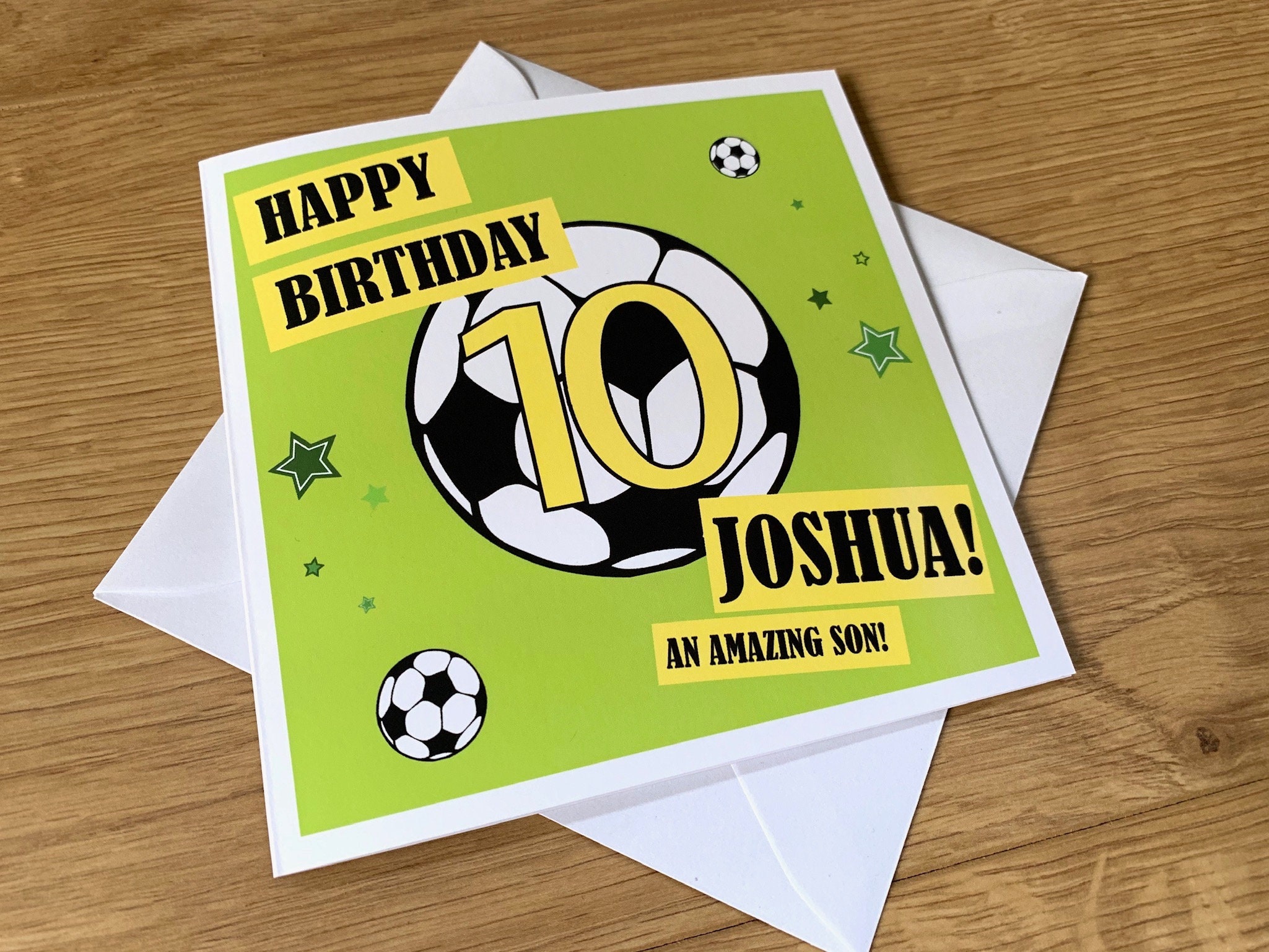 Personalised Football Birthday Card Son Brother Grandson 6th 7th 8th ...