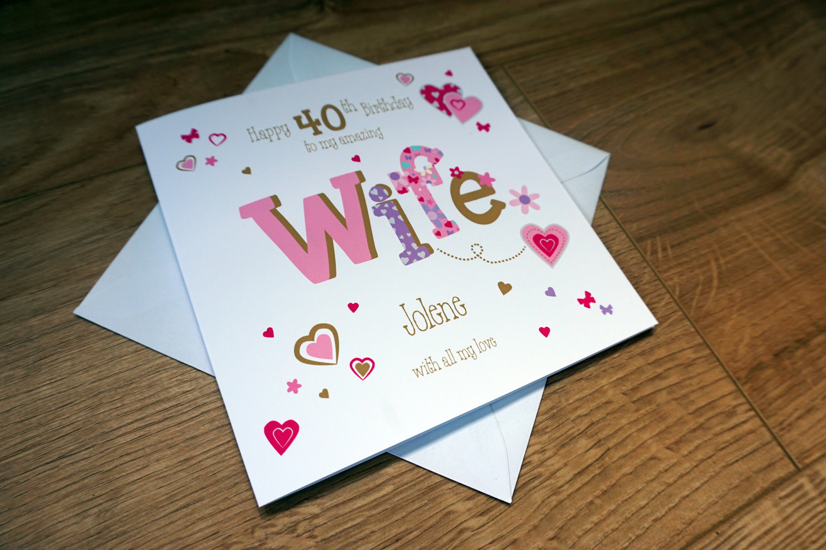 Personalised WIFE 40TH Birthday Card Any Age Any Name Any Etsy personalised-wife-40th-birthday-card-any-age-any-name-any-etsy