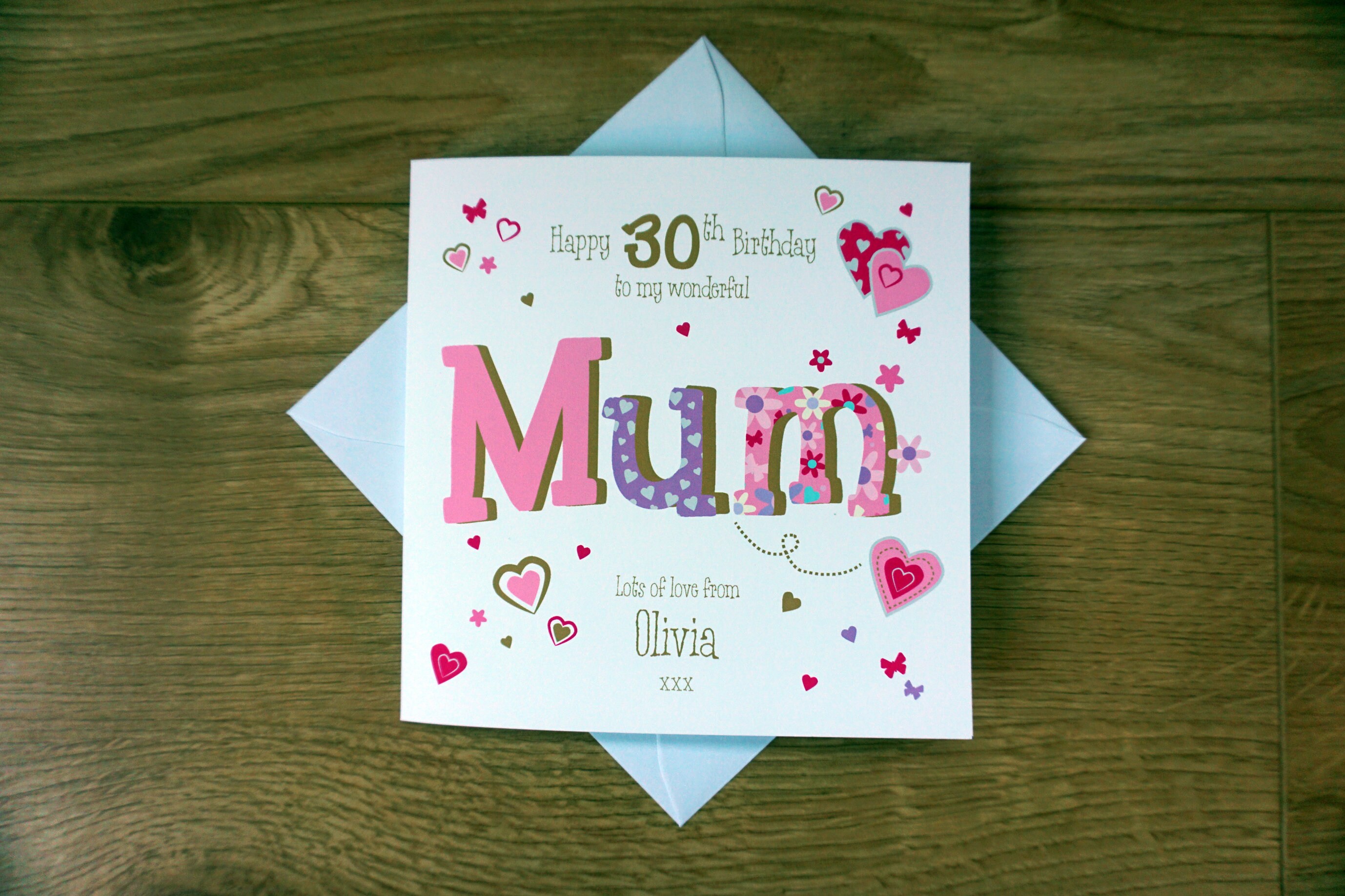 Personalised MUMMY MUM 30TH Birthday Card - Any Age/any Name/any ...