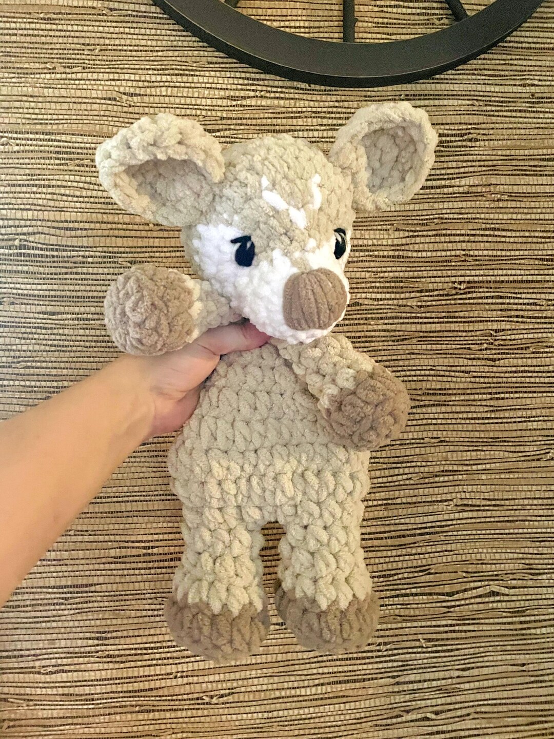 Deer Lovey, Doe Cuddle Buddy, Crochet Deer Snuggler, Baby Shower Gift ...