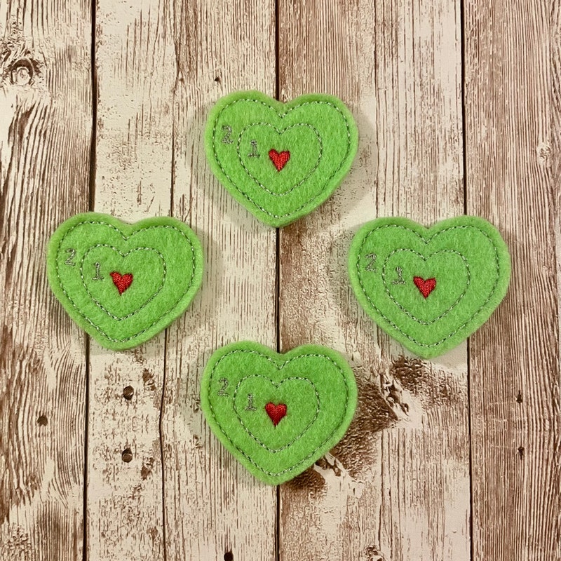 Grinch Heart Clipart - Etsy
