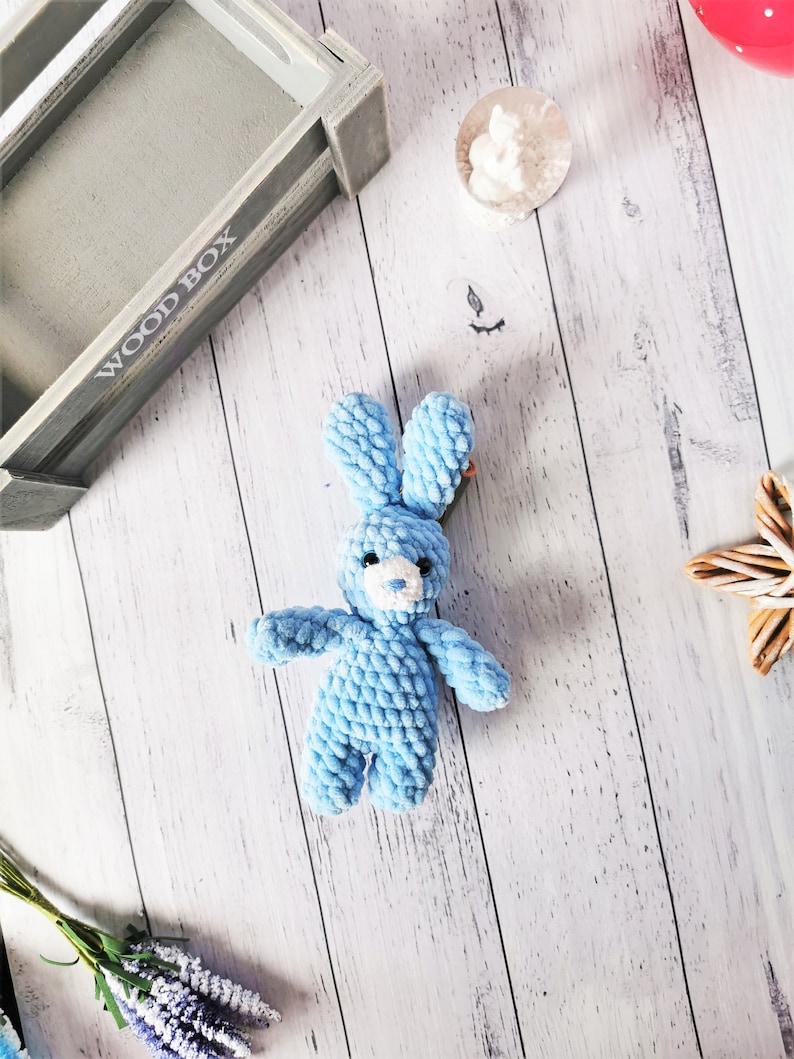 Velvet soft rabbitStuffed rabbit toy cute crochet bunny toy | Etsy