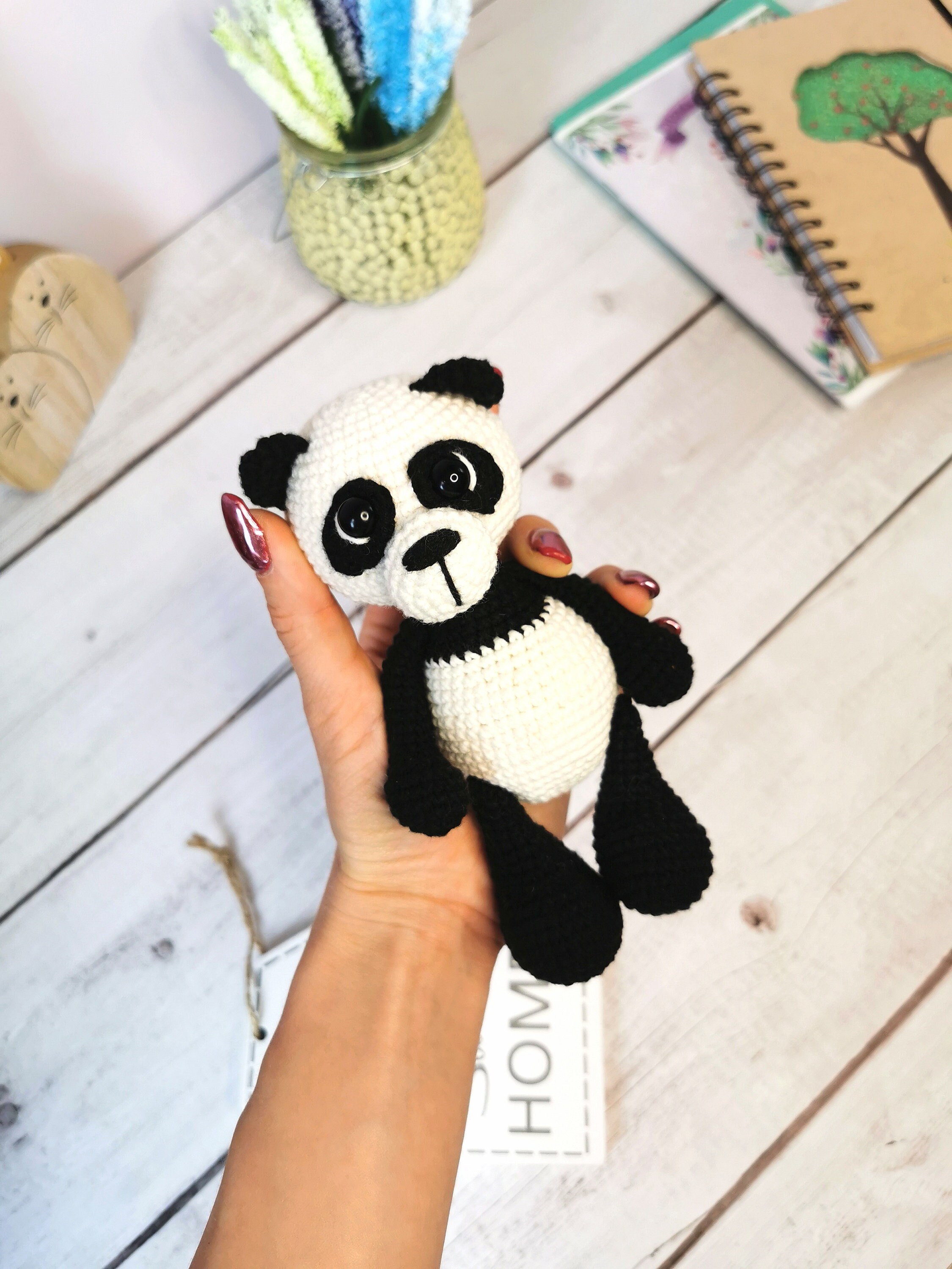 Cute Panda, Crochet Panda, Staffed Panda, Panda Bear, Animal Panda ...