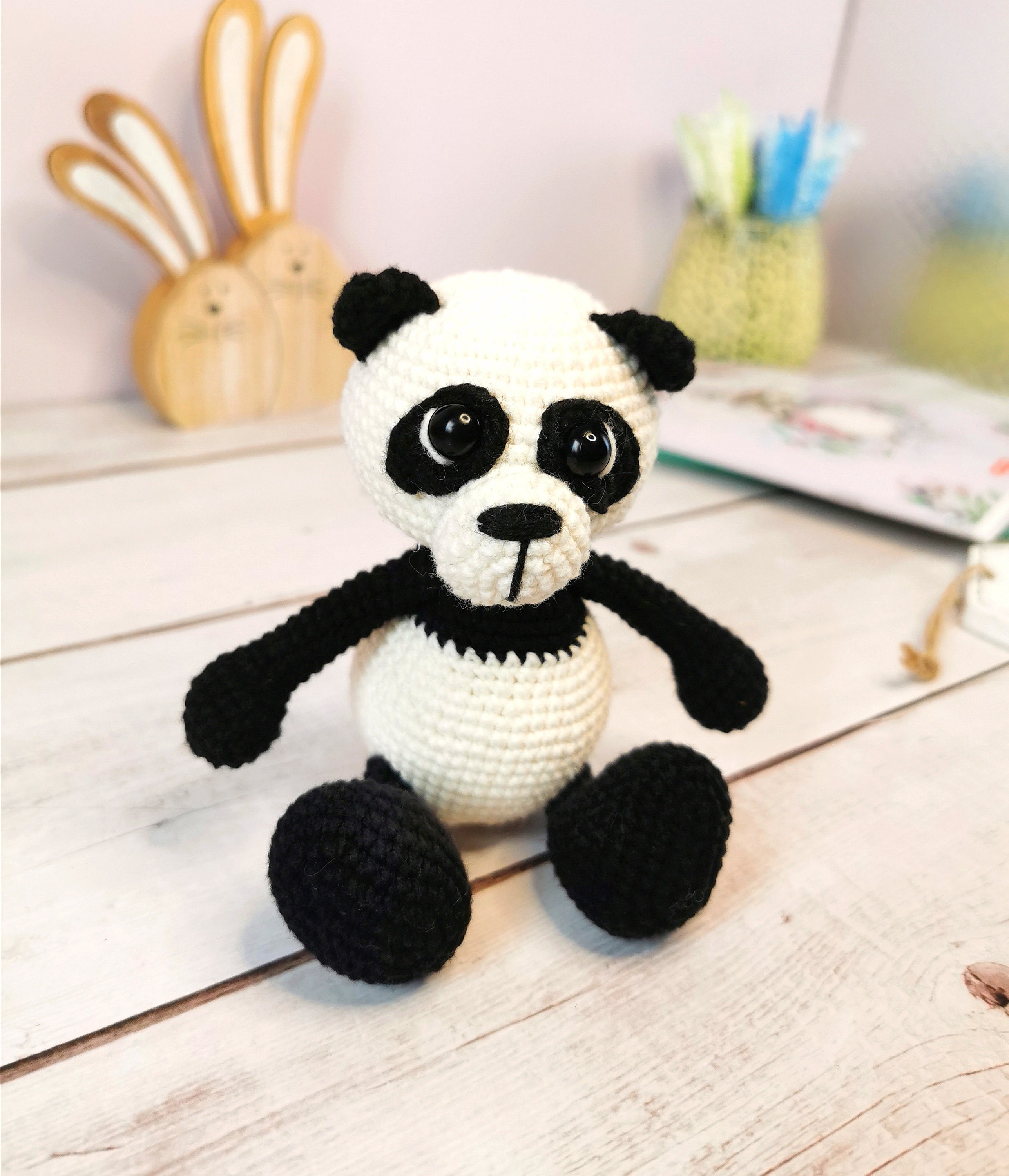 Cute Panda, Crochet Panda, Staffed Panda, Panda Bear, Animal Panda ...