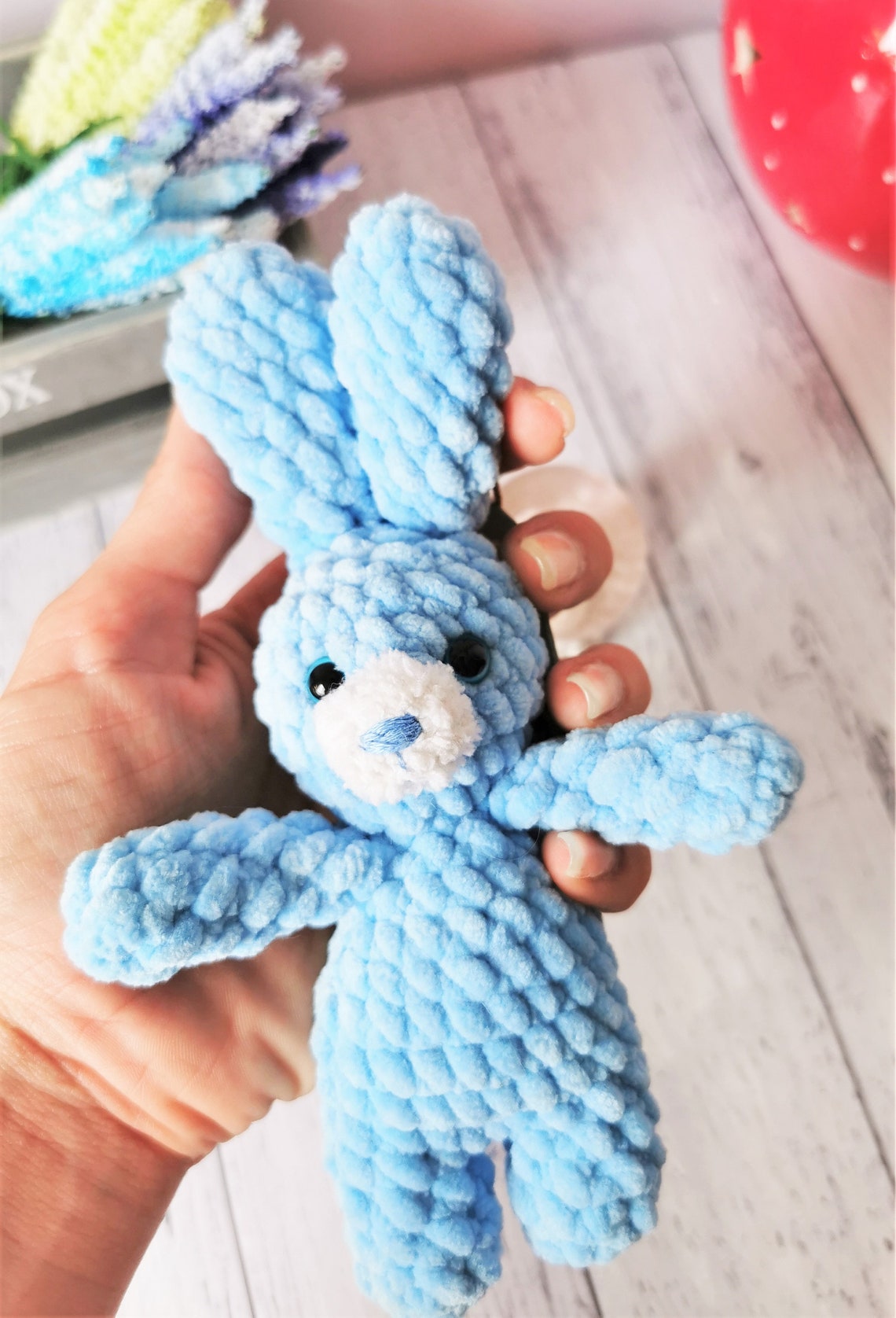 Velvet Soft Rabbitstuffed Rabbit Toy Cute Crochet Bunny Toy - Etsy