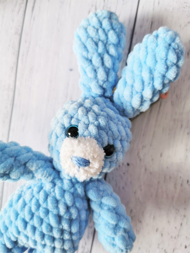 Velvet soft rabbitStuffed rabbit toy cute crochet bunny toy | Etsy