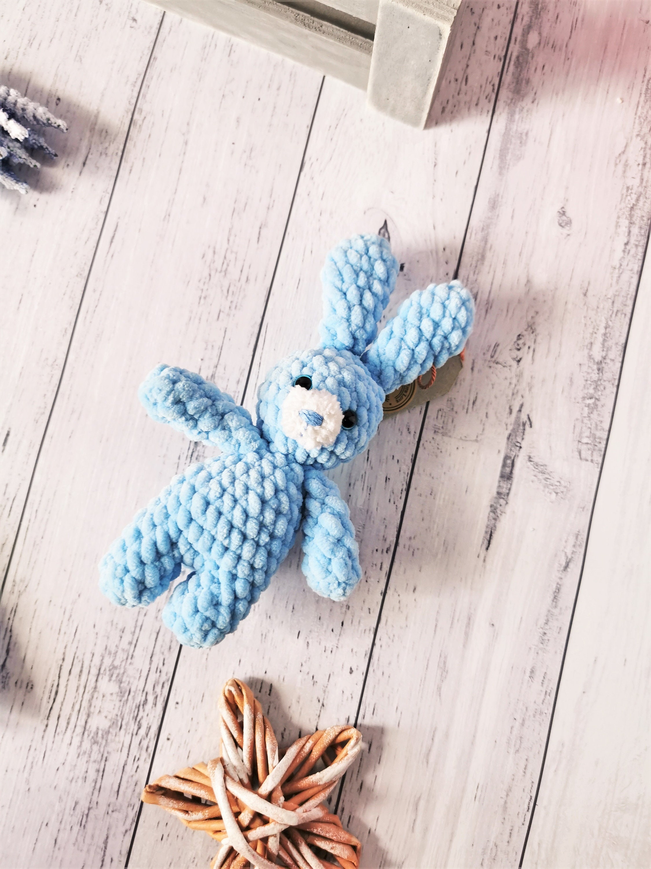 Velvet Soft Rabbit,stuffed Rabbit Toy, Cute Crochet Bunny Toy ...