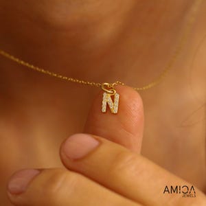 Dainty Initial Birthstone Necklace, Multiple Letter Necklace ...