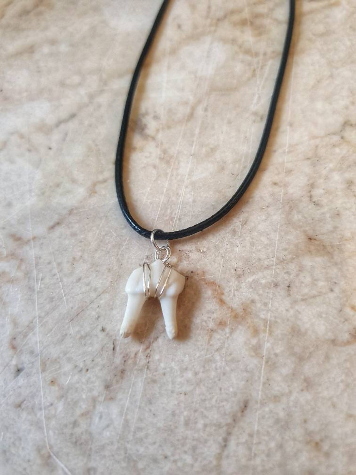 Deer Tooth Necklace Bone Necklace Bone Jewellery Vulture | Etsy