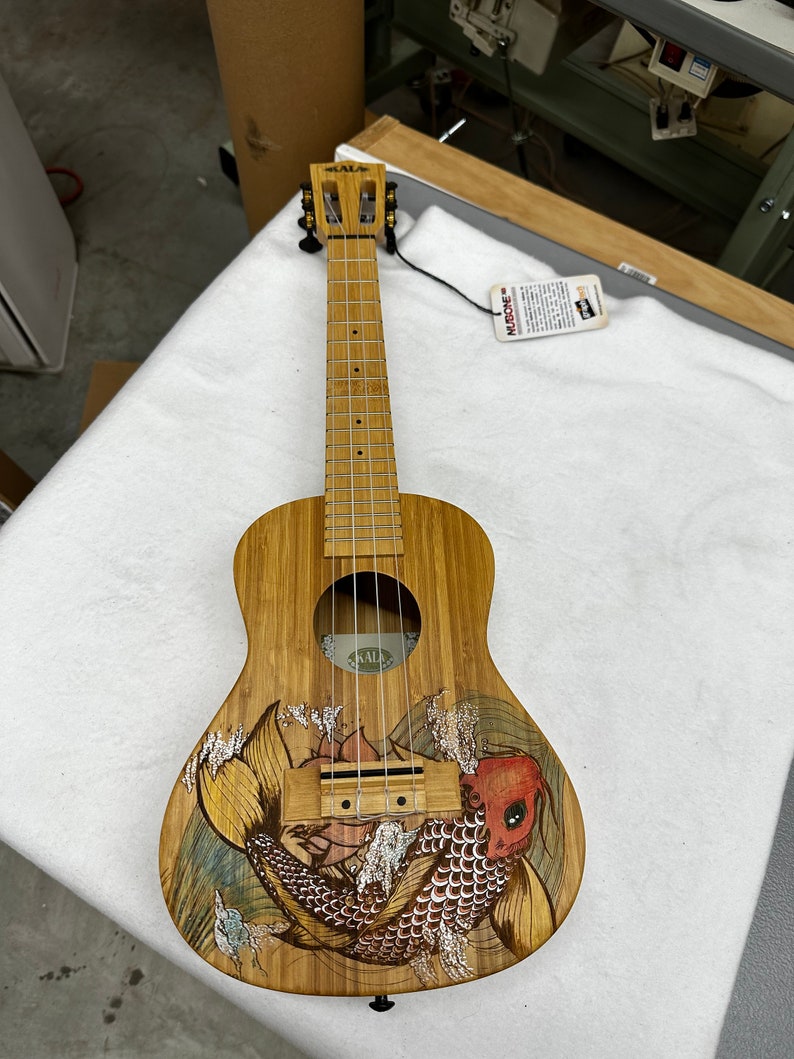 Engraved koi Fish Ukulele W/shoulder Strap - Etsy