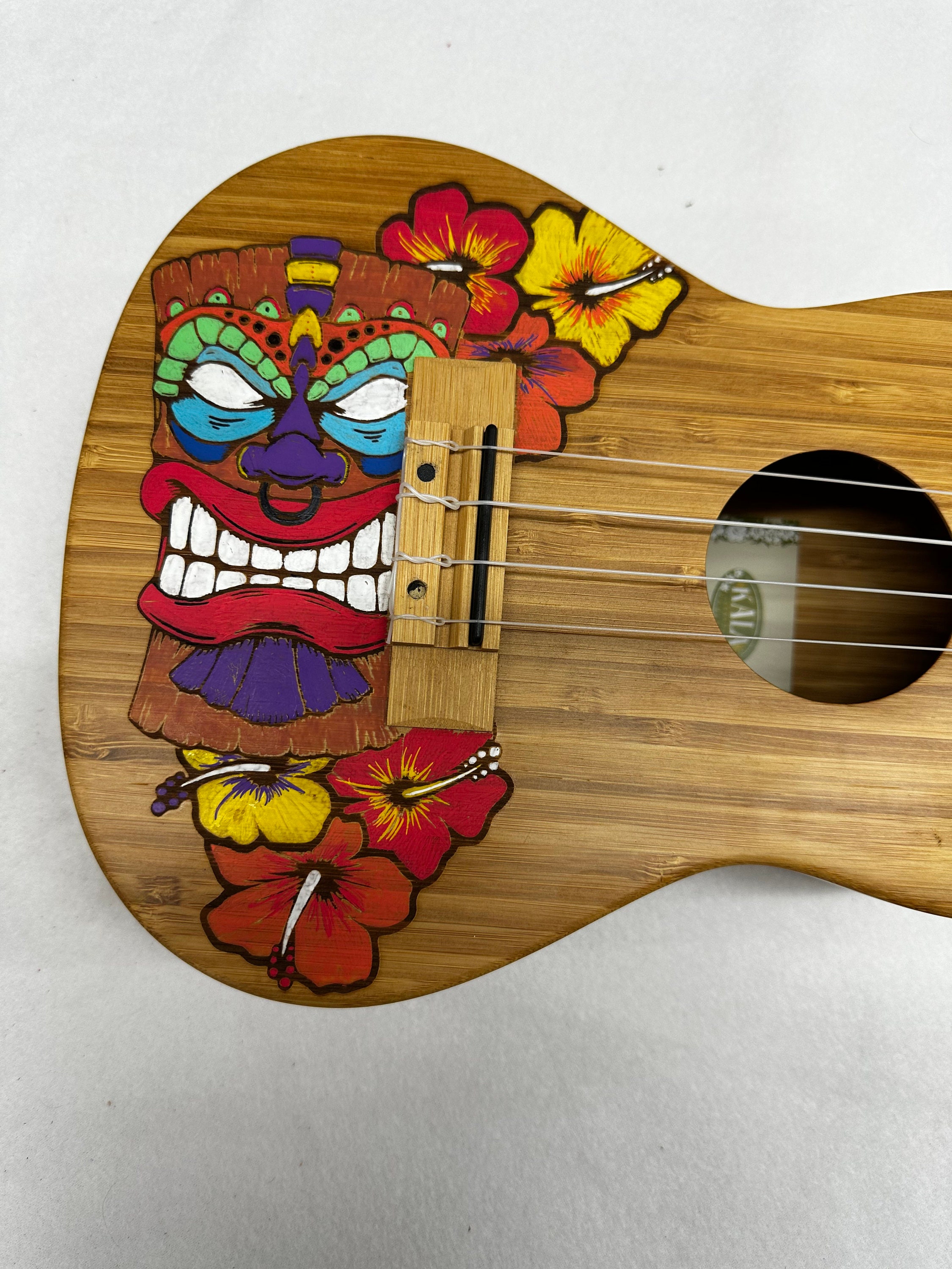 Engraved tiki Ukulele W/shoulder Strap - Etsy