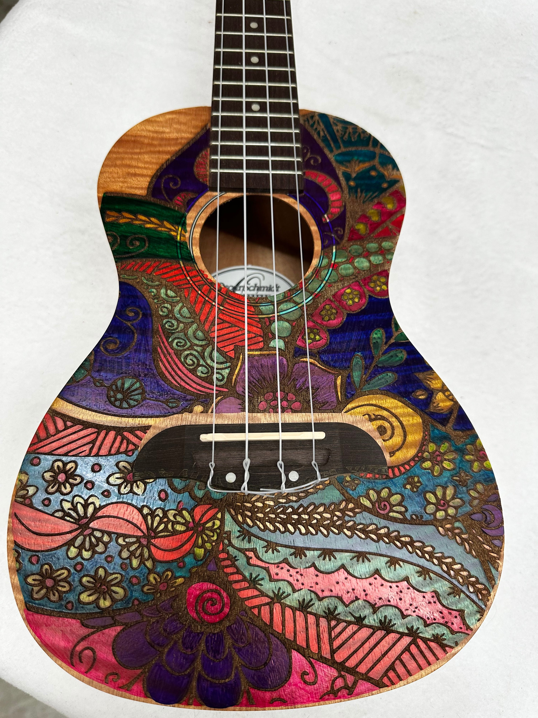 Engraved "abstract Design" Ukulele - Etsy