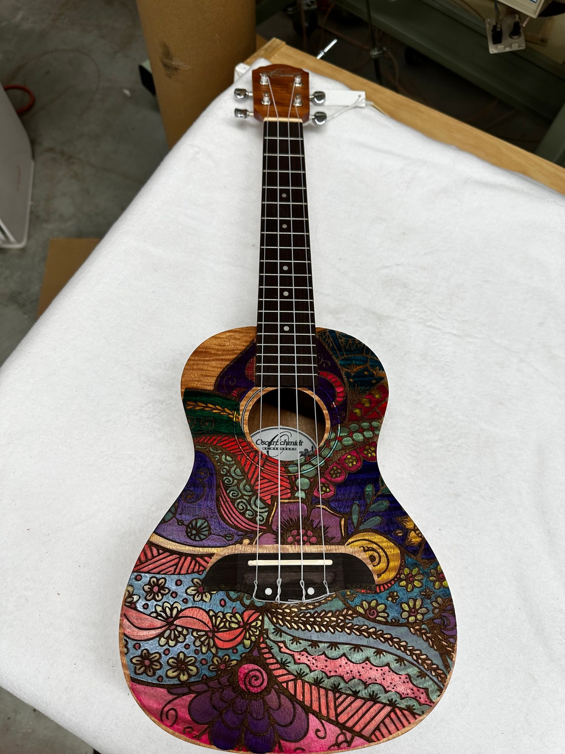 Engraved "abstract Design" Ukulele - Etsy