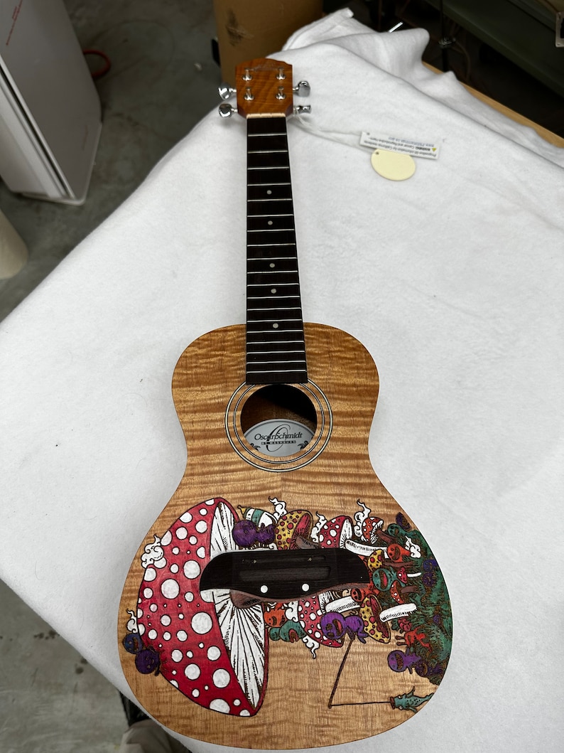 Engraved "happy Mushroom" Ukulele - Etsy