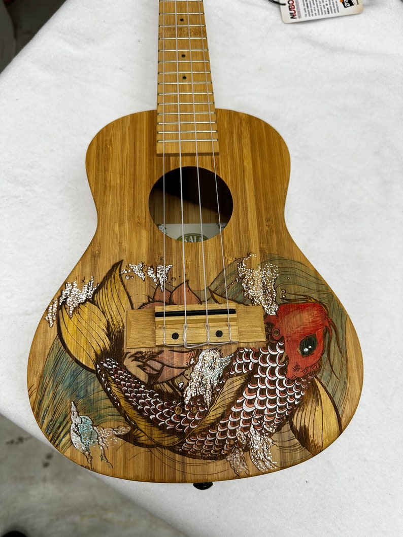 Engraved koi Fish Ukulele W/shoulder Strap - Etsy