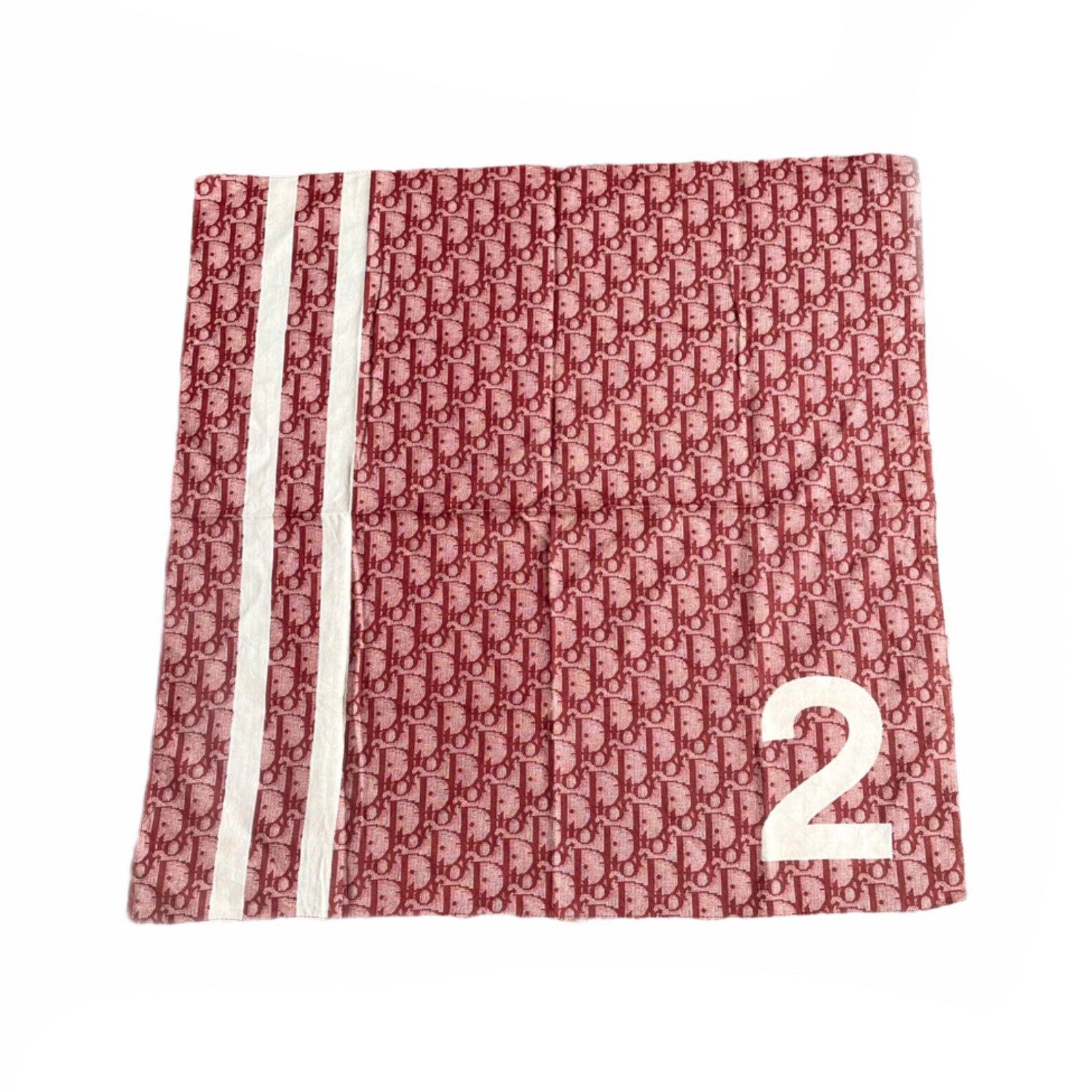 Dior Scarf Authentic Dior Monogram Cotton Scarf in Maroon - Etsy