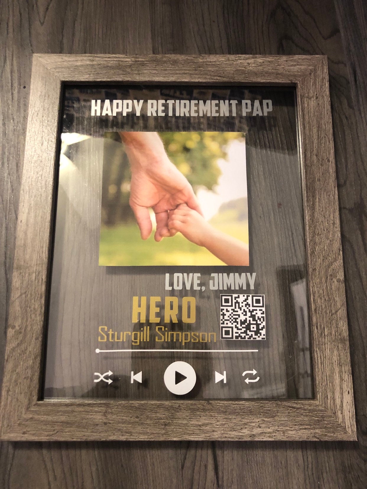 Personalized Floating Frame with Music QR Code Song frame | Etsy