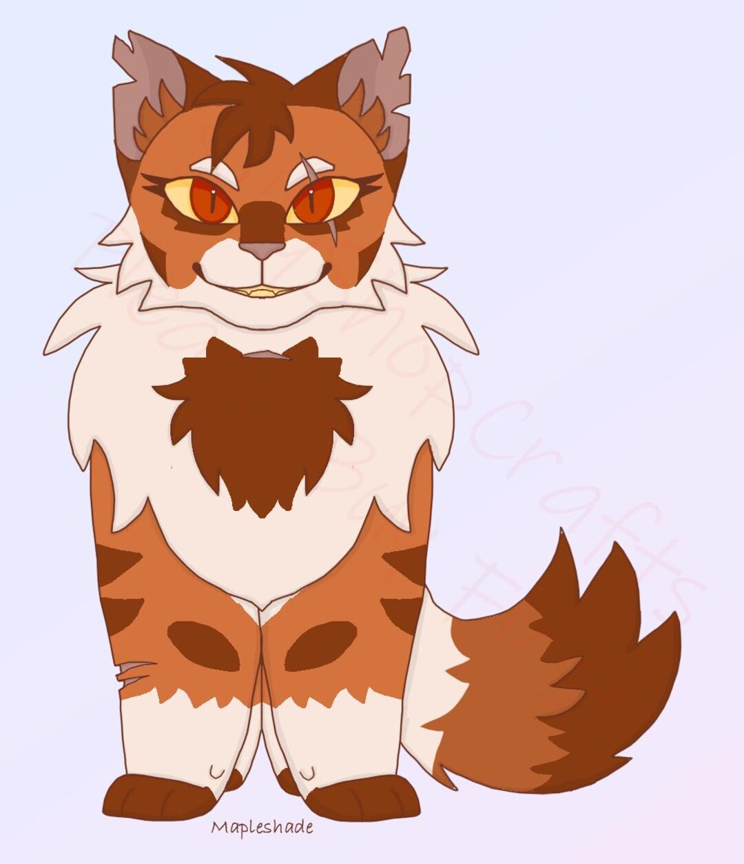 Mapleshade - Warrior Cats PNG - Digital Sticker / Cake Topper / Gift ...