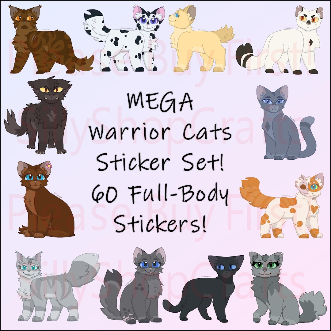 Warrior Cats Digital Stickers INSTANT DOWNLOAD Value Pack: Huge Variety ...