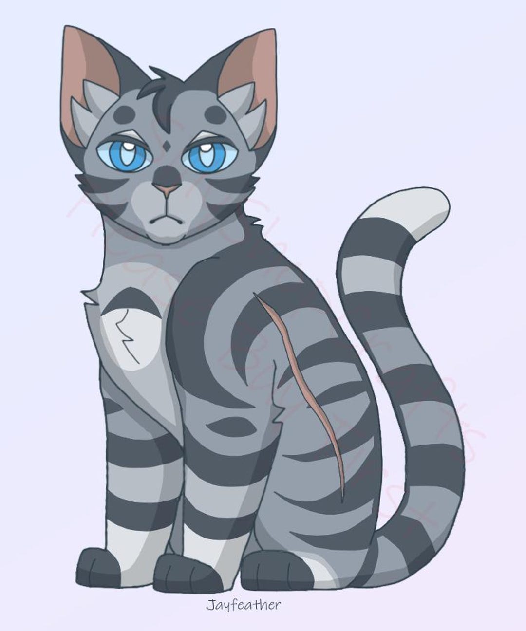 Jayfeather - Warrior Cats PNG - Digital Sticker / Cake Topper / Gift / Instant Download - 1 ...