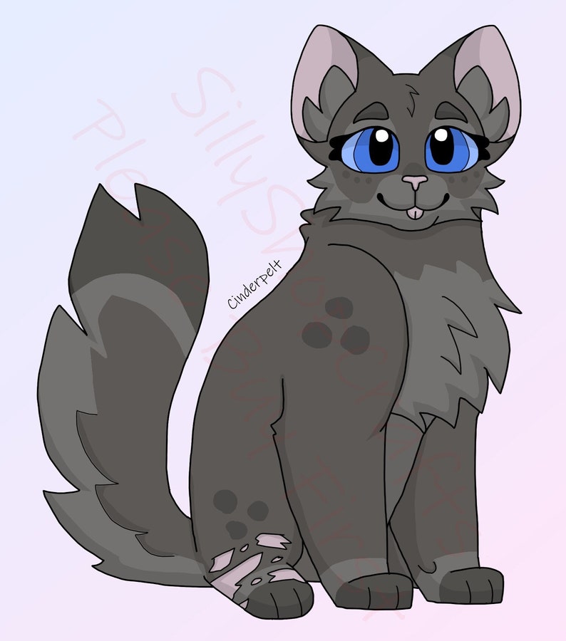 Cinderpelt Warrior Cats SVG PNG JPG Digital Sticker / - Etsy