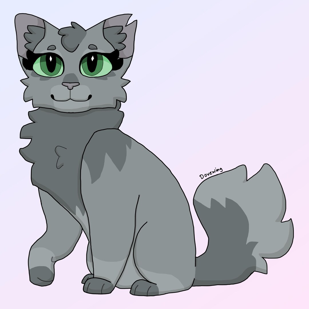 Dovewing - Warrior Cats PNG - Digital Sticker / Cake Topper / Gift ...
